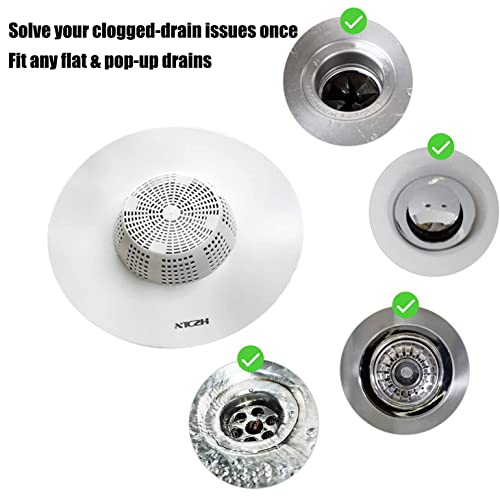 NTCZH Shower Drain Stopper Lightweight and Soft, TPE/TPR Drain Hair Catcher, Strainers Protectors Cover for Floor, Laundry, Kitchen, Bathroom Laundry, and Bathtub