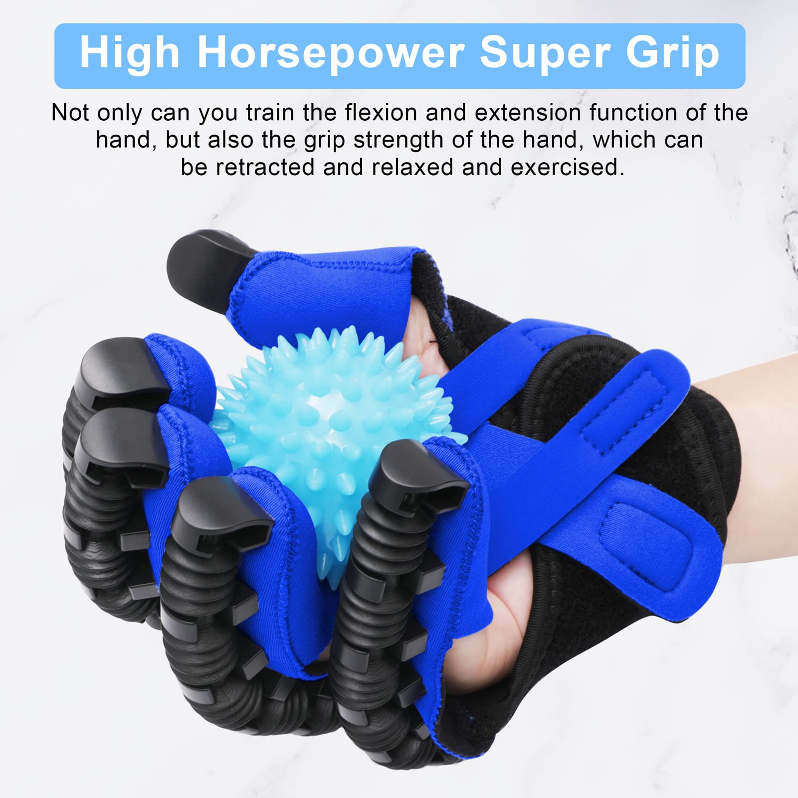 MZU Stroke Hemiplegia arthriti Cerebral Palsy Recovery Training Therapeutic Equipment，Finger and Hand Function Workout Recovery Device，Massager Machine Gloves orthosis Products.