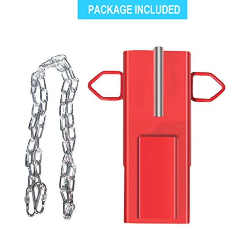 RbhAuto Clamp On Forklift Trailer Hitch Attachment 2" Receiver Trailer Towing Adapter with Chain