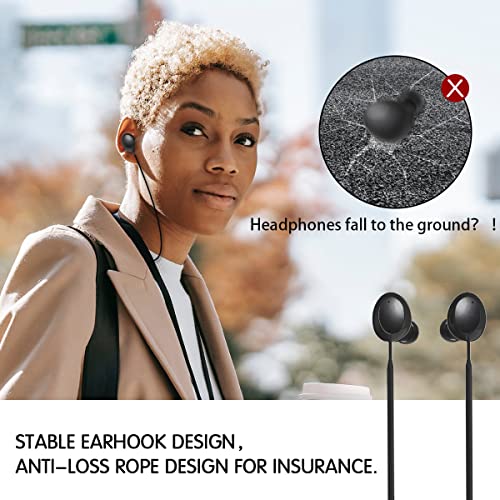 SUIHUOJI Galaxy Buds 2 Strap, Soft Silicone Special Anti-Skid Design Sports Anti Lost Strap Lanyard Accessories ONLY Compatible with Samsung Galaxy Buds 2 Earbuds Neck Rope Cord - Black