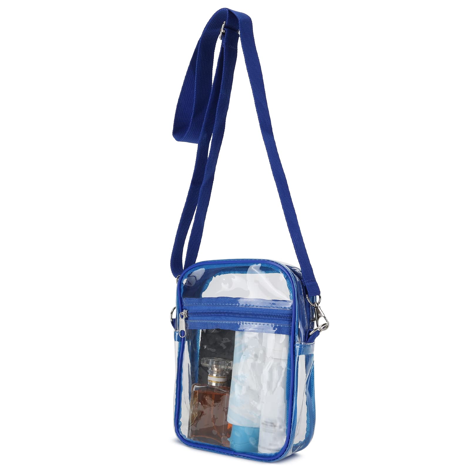 MAXWISE Clear Crossbody Bag, Stadium Approved Clear Purse Bag for Concerts Sports Event(Pink)