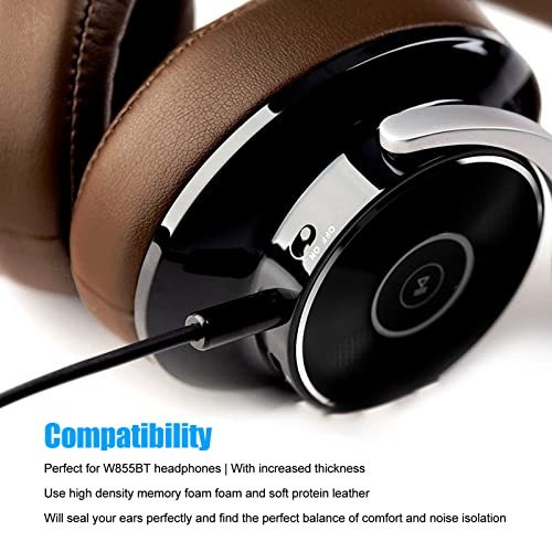 Replacement Ear Cushion for Edifier W855BT Headphones, Wearproof Soft Ear Pads Headset Ear Cushion Repair Parts, Ear Cover Earpads Memory Foam Earpads (Brown)