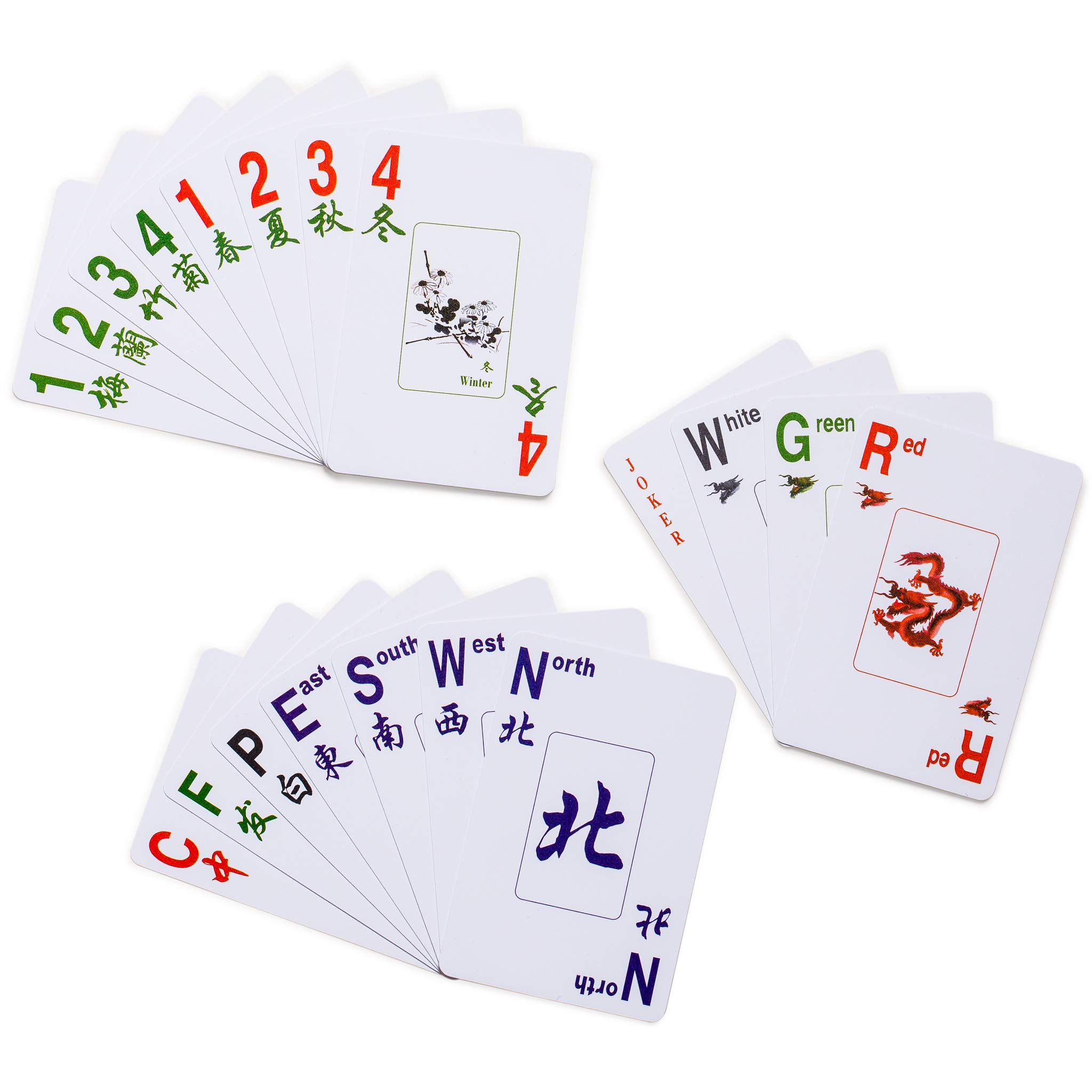 Yellow Mountain Imports American Mah Jongg (Mahjong) Playing Cards - 178 Card Set