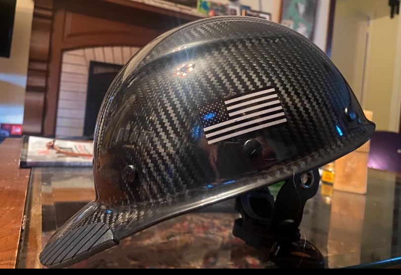 Pair - REFLECTIVE Stealthy American Flag Hard Hat Stickers | Black Ops Decals | Tactical Gear Survival Labels | USA Flags Toolbox Helmet Patriotic Old Glory