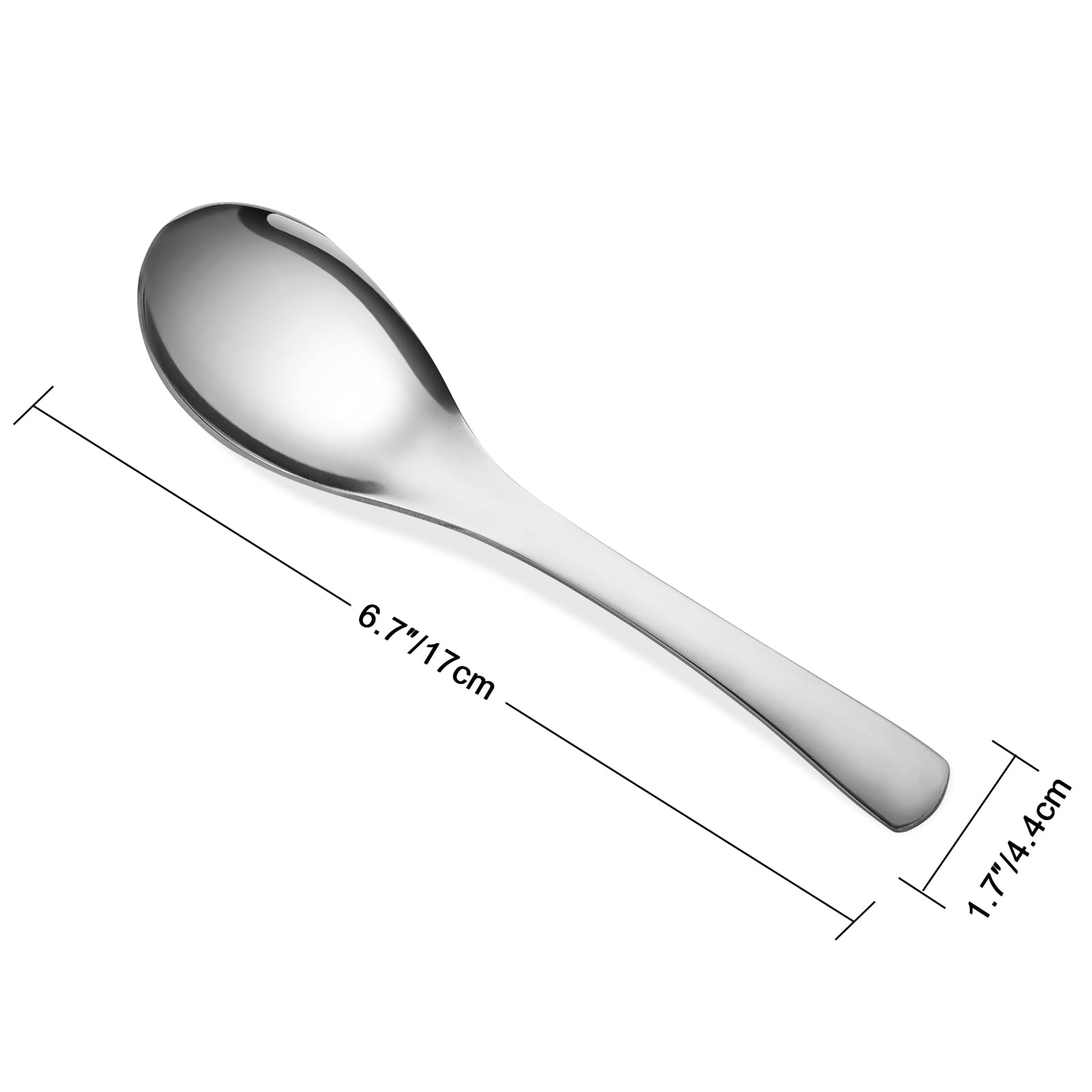Soup Spoons High Grade Stainless Steel Soup Spoons, neheewin Table Spoons Thick Heavy-weight Ladle Spoons, Dishwasher Safe (Set of 5)