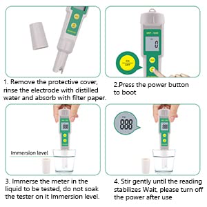 OKJHFD Water Test Pen, 2 in 1 Digital ORP/Temp Meter Tester Aquarium Pool Hydroponic Water Monitor,Digital Water Quality Meter