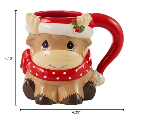 Precious Moments Merry Christmoose Ceramic Mug | Moose Christmas Mug | Holiday Kitchen Decor & Gifts