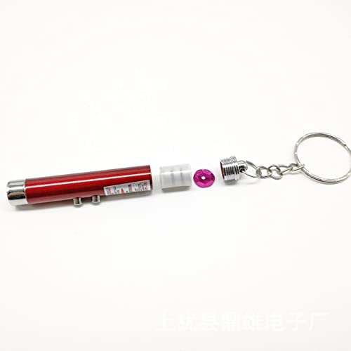 Mini Cat Toys Laser Pointer Pen Keychain Flashlight Funny Dog Stick Pet Lamp White Light LED Infrared Button Electronics Included (6 Color Mix Pack, 6 Color Mix)