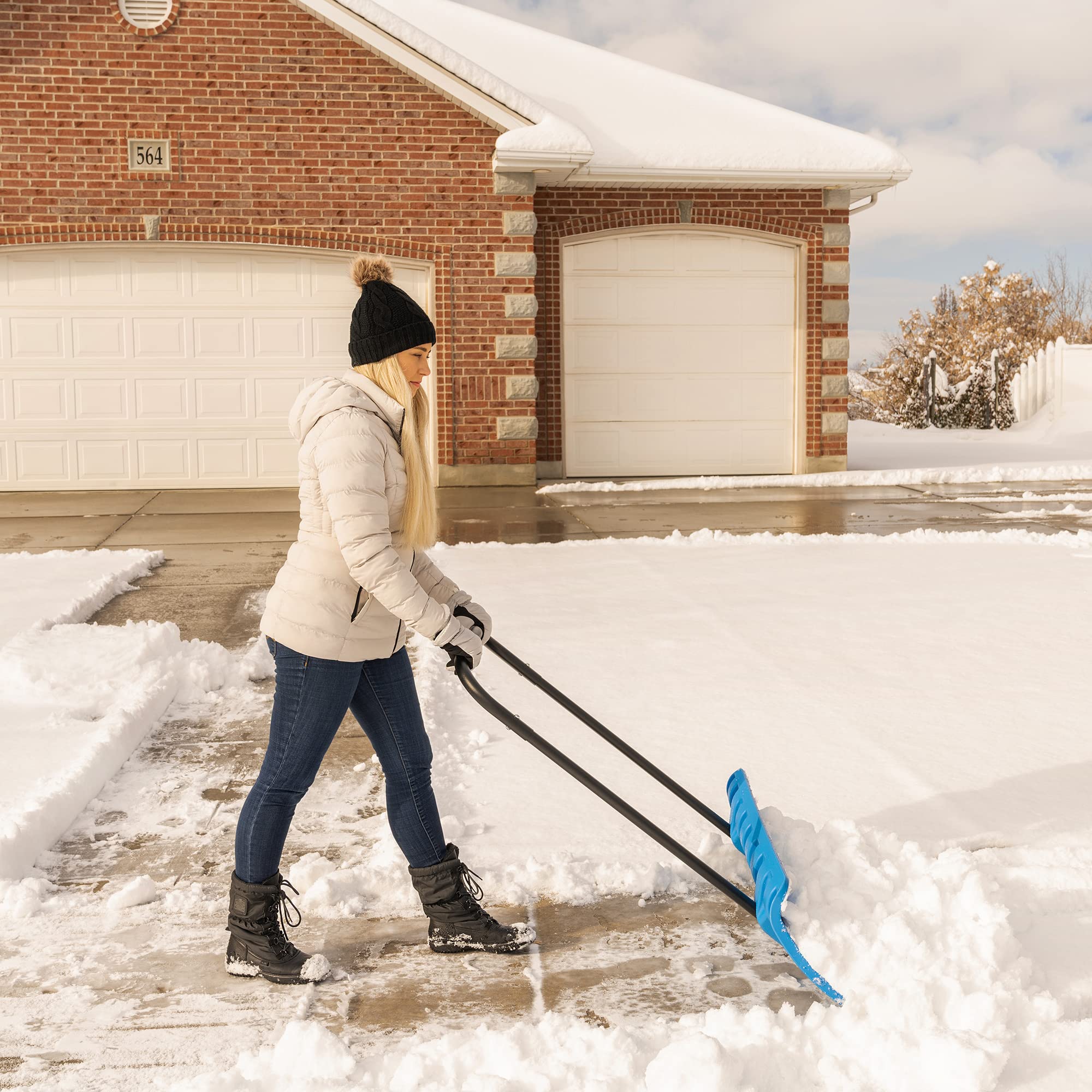 Lifetime Snow Pusher, 42β Heavy Duty Snow Plow Shovel