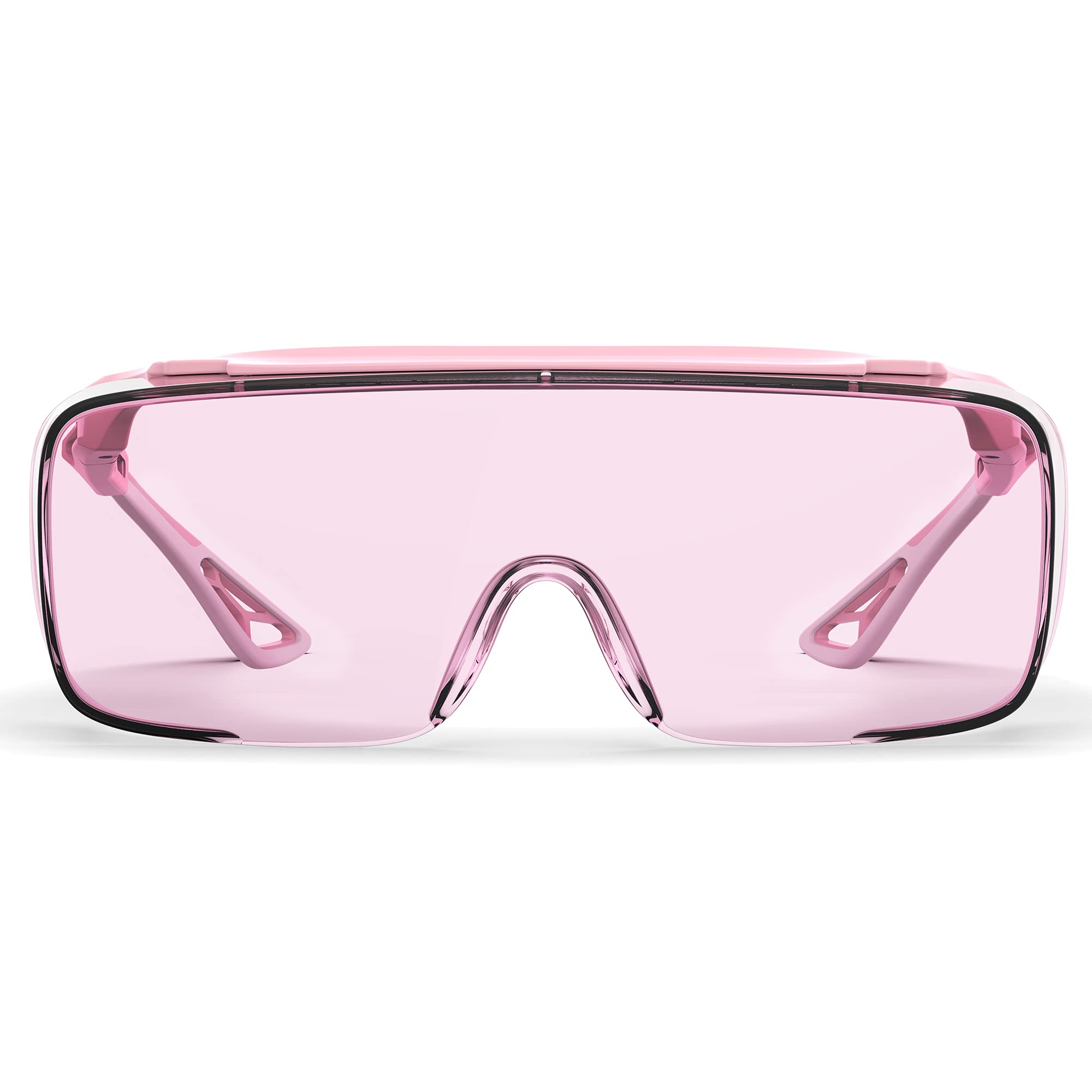 MEIGIX Safety Glasses Anti Fog Goggles Protective Eyewear Blue Light Blocking Anti Dust UV Protection Glasses For Men Women (pink)