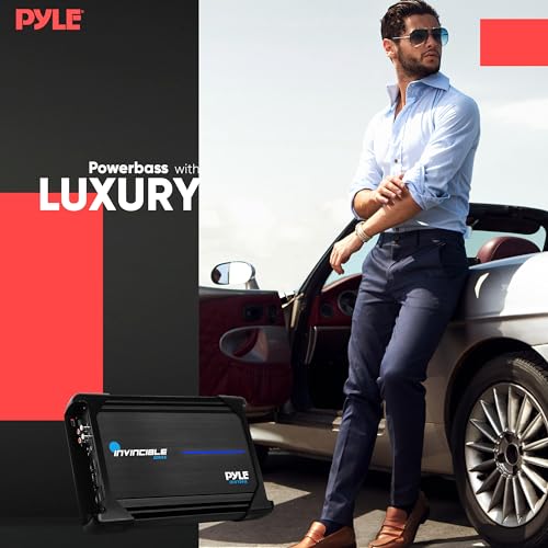 Pyle 9β Class AB Mosfet Amplifier - Invincible Series Monoblock Amp, 1 Channel 2000 Watts Max, Mosfet PWM Power Supply, High-Current Dual Discrete Drive Stages, Advanced Protection Circuitry