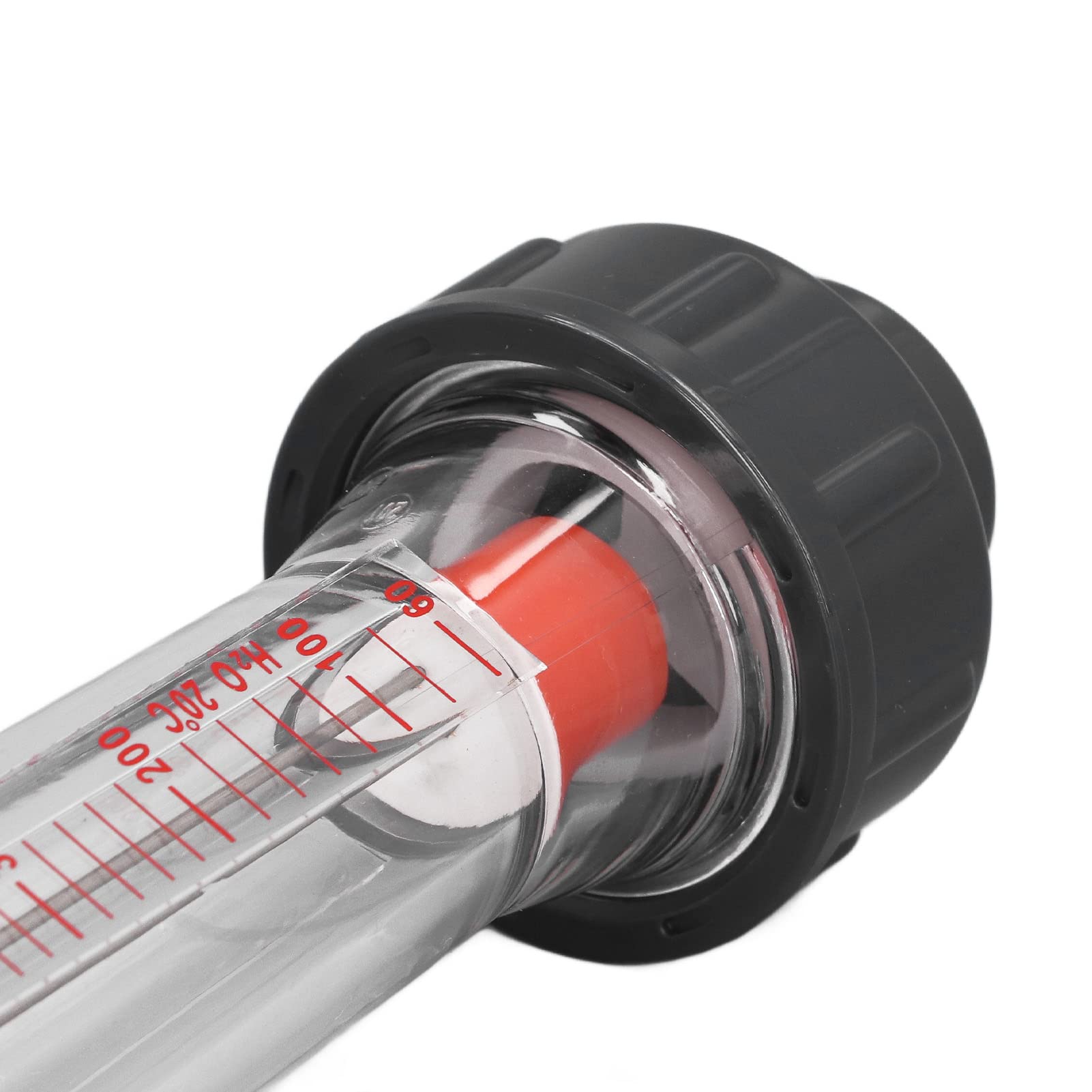 Pipe Flowmeter, ABS 4% Accuracy Level Acid Resistant Tube Flowmeter Clear Scoring Line for Light Industry for Chemical