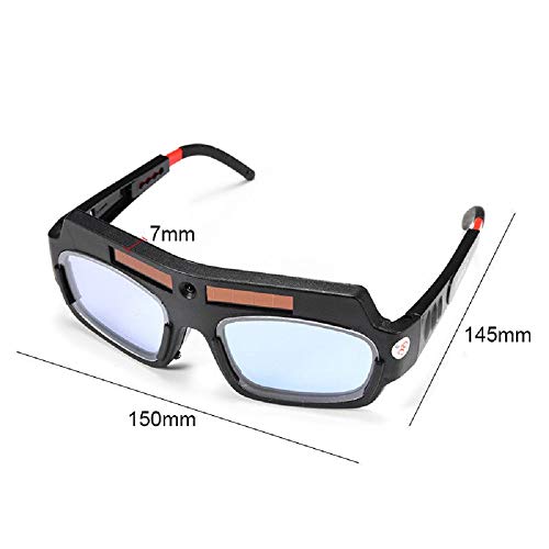NUZAMAS Welding Glasses Eyes Protection Goggles, Solar Auto Darkening Welding Goggles, Welder Safety Protective Tools, PC Lens Welding Soldering Sight Protection, Comes with Glasses Case