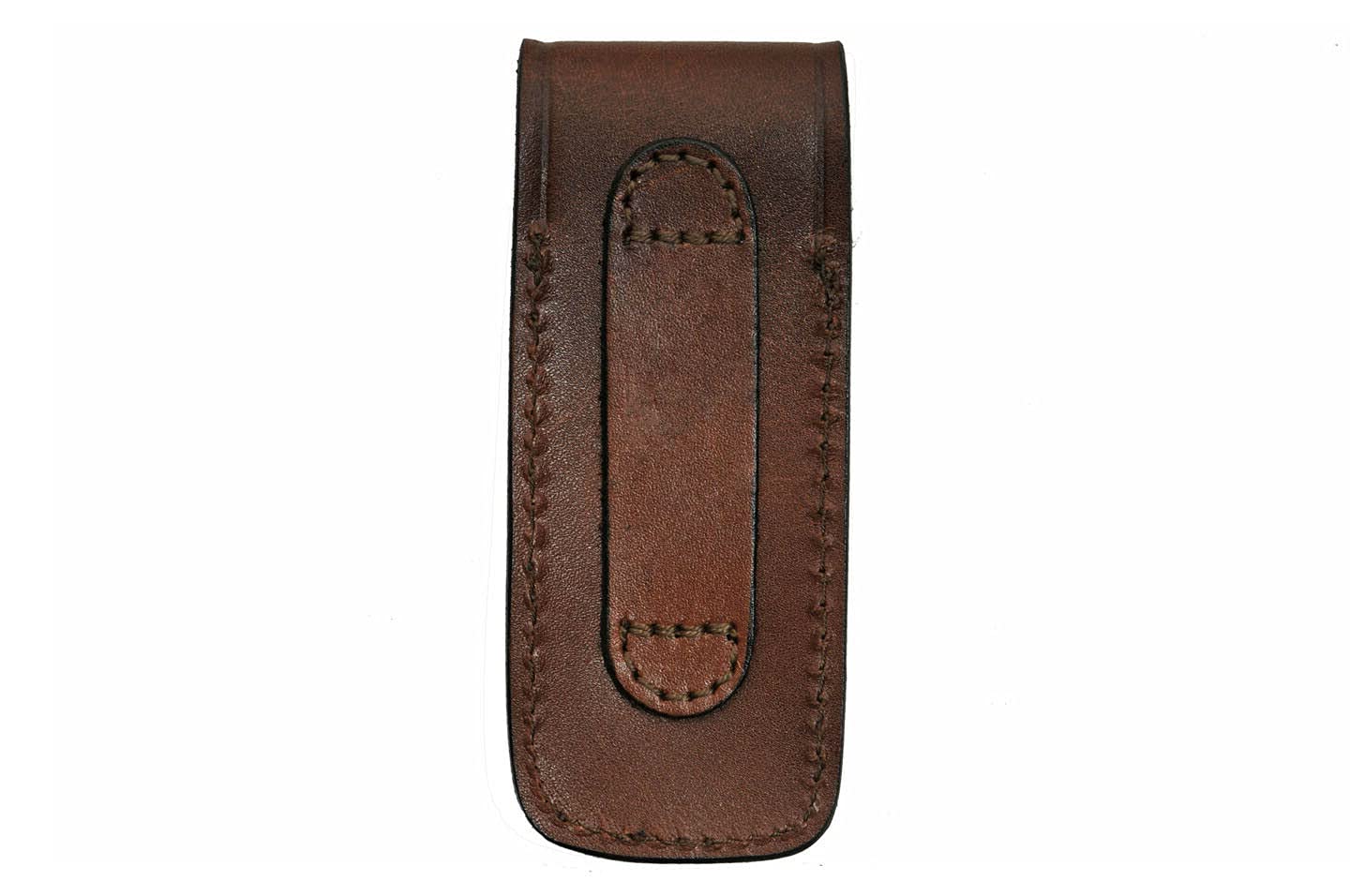New Folding Pro Tactical Knife Sheath Brown Real Leather Snap-Button Case for 5" inch Folding Knives Survival Camping Outdoor Knife TG-0968M by ProTacticalUS