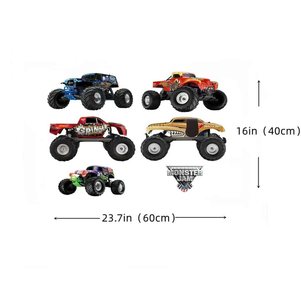 Monster Jam Wall Decal Stickers for Kids Bedroom Playroom Nursery Wall Art Decor