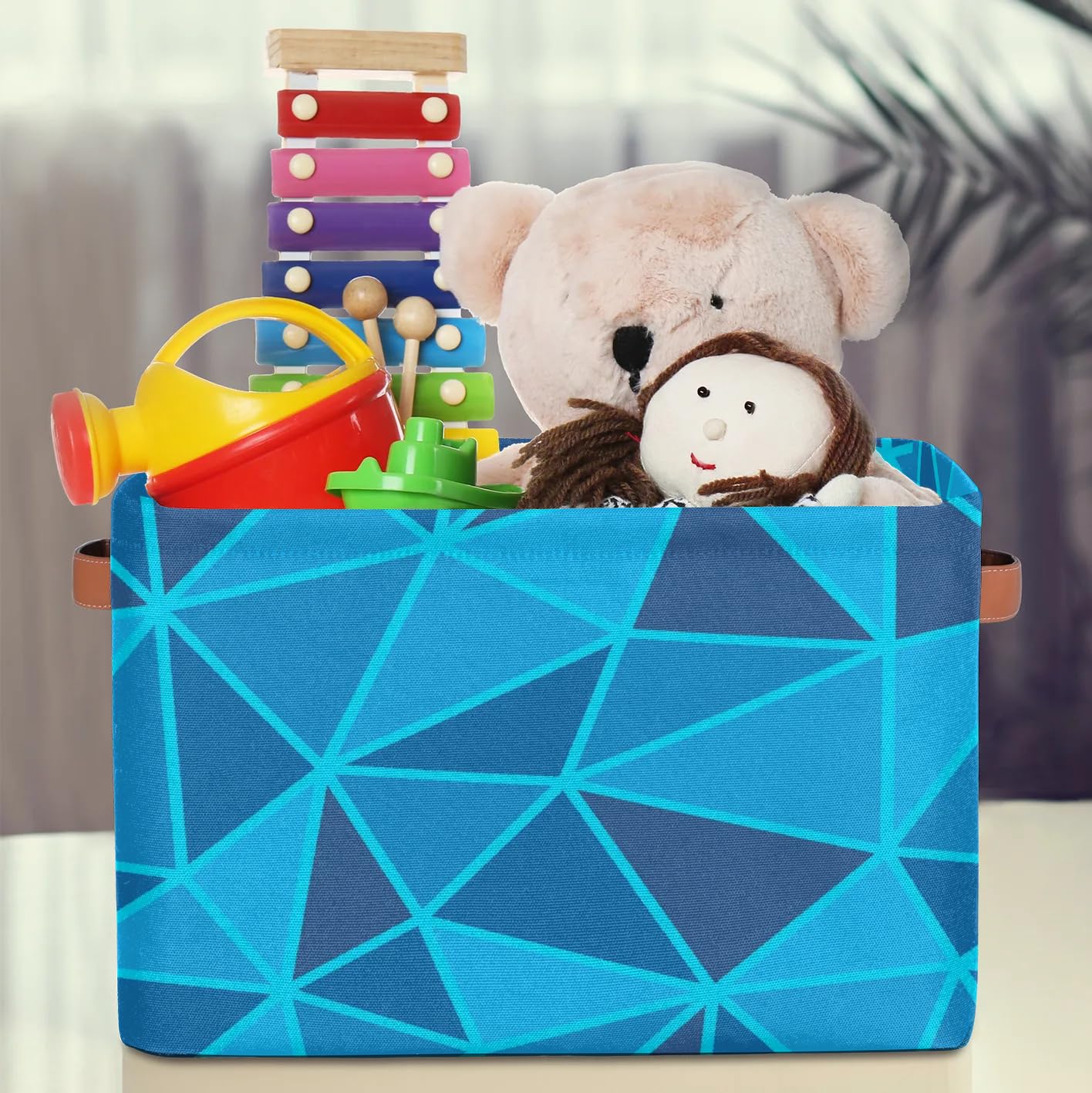 Storage Baskets with Handles,Black Gold Glitter Foldable Cubes Storage Box Bin,Waterproof Open Shelf Basket Organizer for Clothes Toy Gift Basket Home Decorative