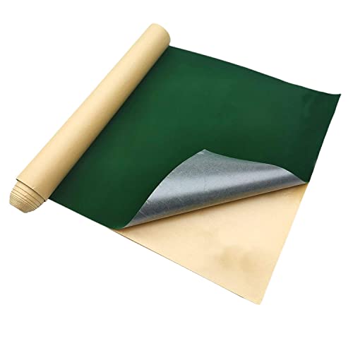 Large Self Adhesive Velvet Roll,Adhesive Velvet Fabric for Jewelry Display cabinets(Atrovirens, 17.7″×100″)
