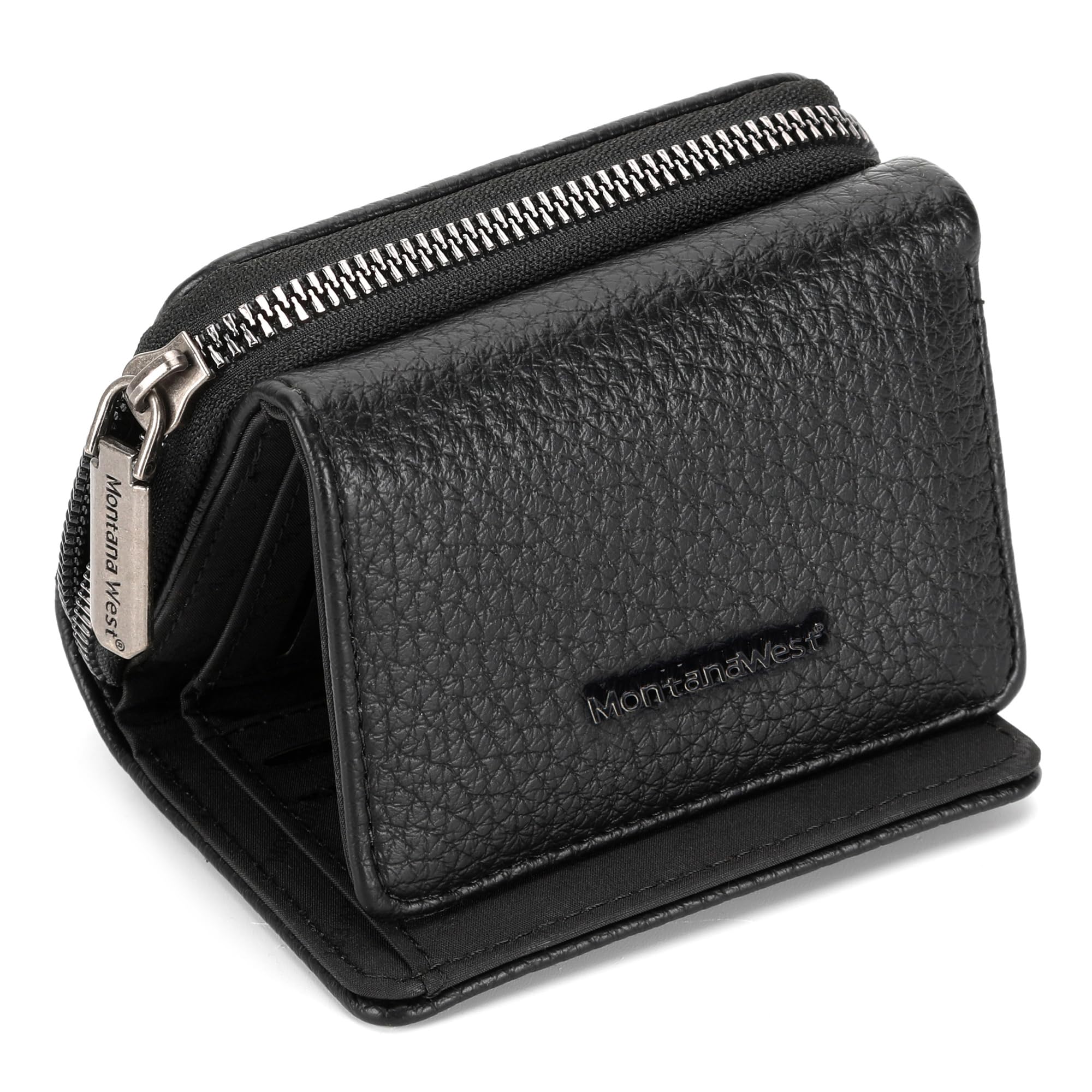 Montana West Women's Wallet Long Bifold Card Holder RFID Blocking with Zipper Coin Pocket