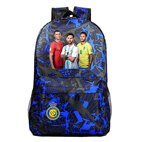 UMocan Cristiano Ronaldo Bookbag Messi Graphic Daypack Neymar Lightweight Knapsack for Teen