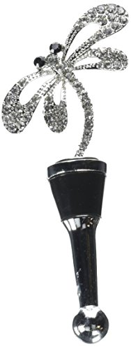 LS Arts Dragonfly with Stones Bottle Stopper, Multicolor