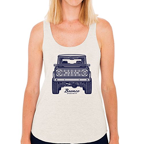 GarageProject101 Classic Bronco Front Women's Tank Top (Junior Size) (L) Oatmeal