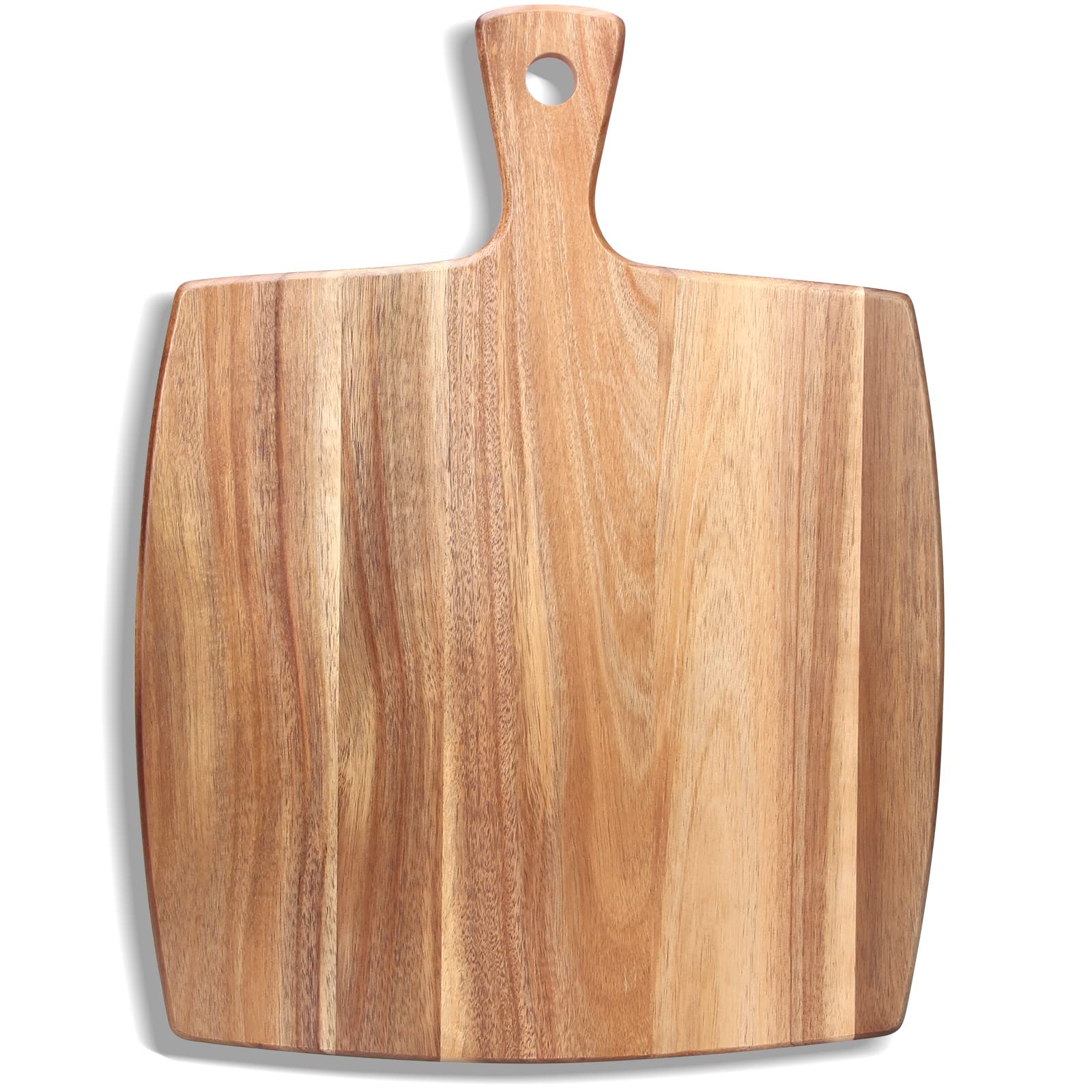 Large Wood Cutting Board with Handle 17" x 13" Simple Best Wooden Charcuterie Boards Butcher Block Teak Cutting Boards for Kitchen Meat Cheese Serving Board Carving Chopping Blocks Charcuterie Board