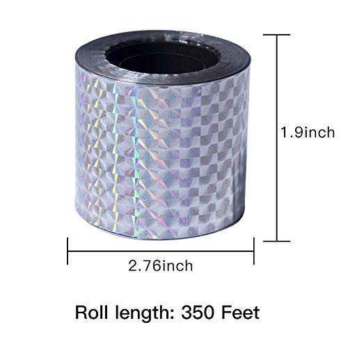 Reflective Scare Tape, 1.9β by 350ft Double Sided Tape to Keep Away Birds, Pigeons, Crows, Woodpecker, and More