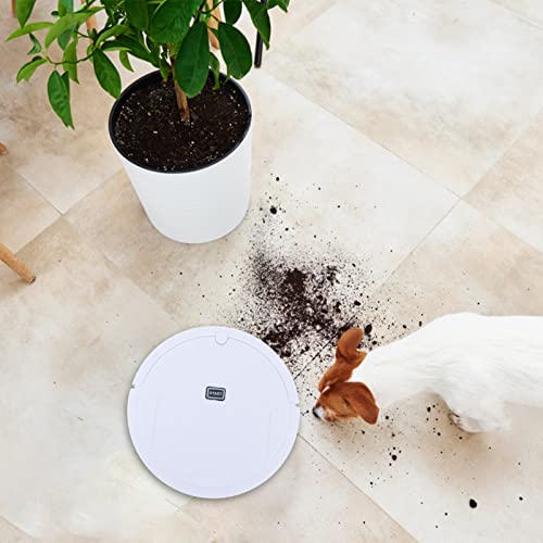 Robot Vacuum Cleaner Cleaning Robot Toy, Plastic Sweeping Robot Plaything Floor Sweep Toy Robot Toy for Kids Toddler Boys Girls ( White )