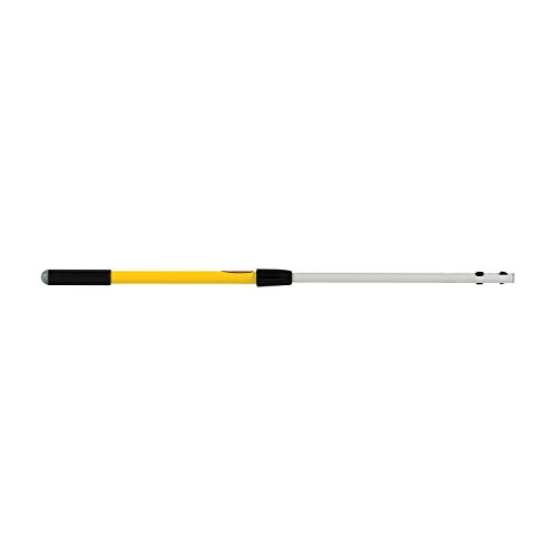 Rubbermaid Commercial Products HYGEN Quick-Connect Straight Extension/Extendable Handle/Stick, 20 - 40 inch, Yellow, Lightweight for Janitorial/Professional Microfiber Cleaning/Dusting