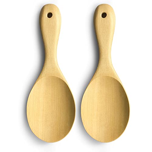 PANWA Thai Bamboo Satin Weave Sticky Rice Cooking Basket with 24ββ Round Reusable Cheesecloth and Wicker Lid and 2 Sticky Rice Paddle Wooden Spoons