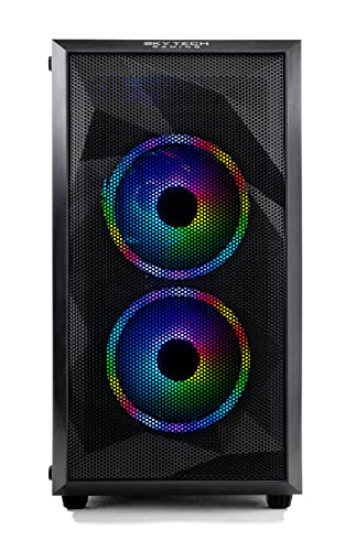 Skytech Gaming Chronos Mini Gaming Computer PC Desktop - Intel Core-i3 10100F 3.6GHz, GTX 1650 4G, 500GB SSD, 8G 3000, RGB Fans, AC WiFi, Windows 10 Home 64-bit,Black