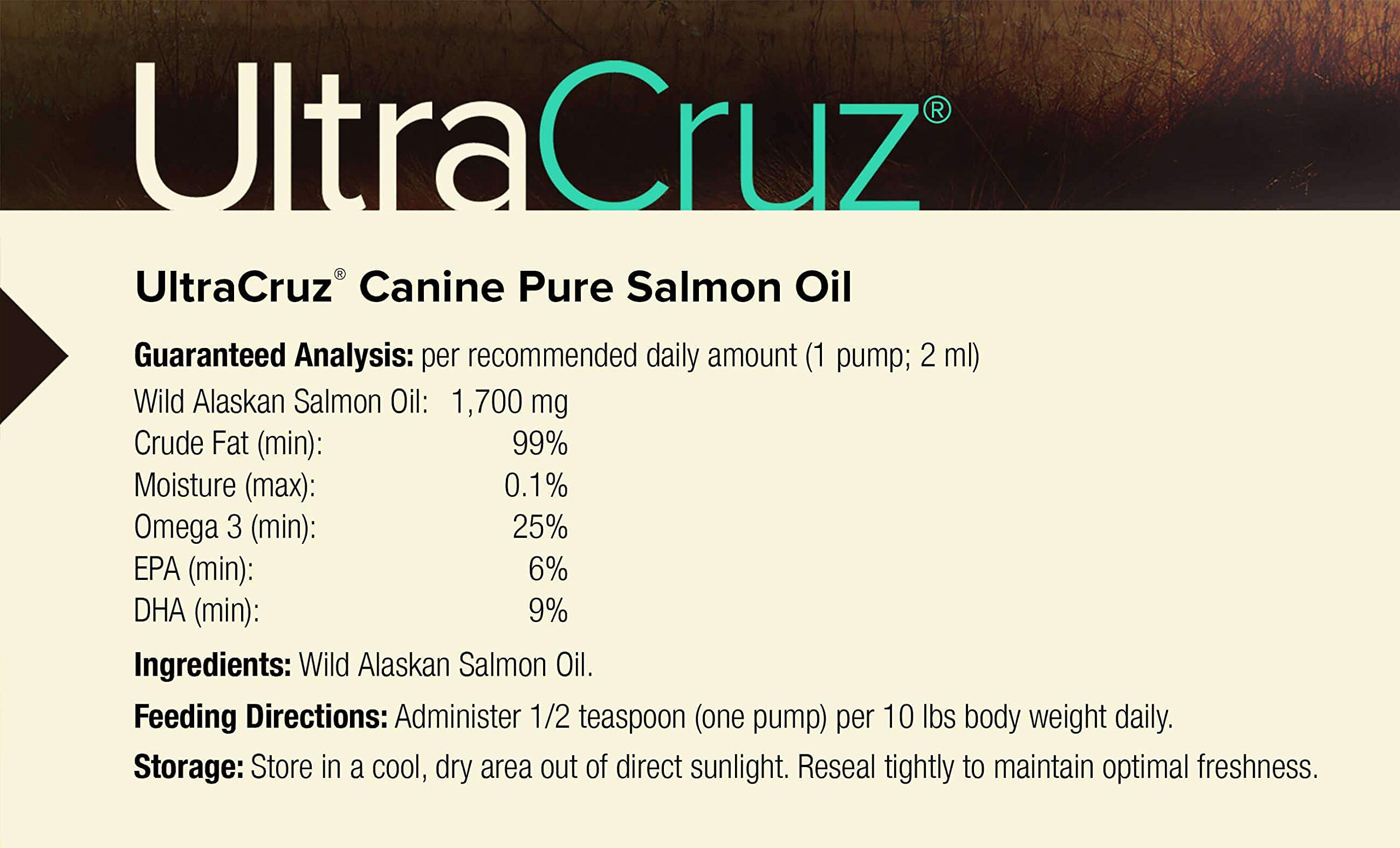 UltraCruz - sc-395126 Canine Pure Salmon Oil Supplement for Dogs, 8 oz