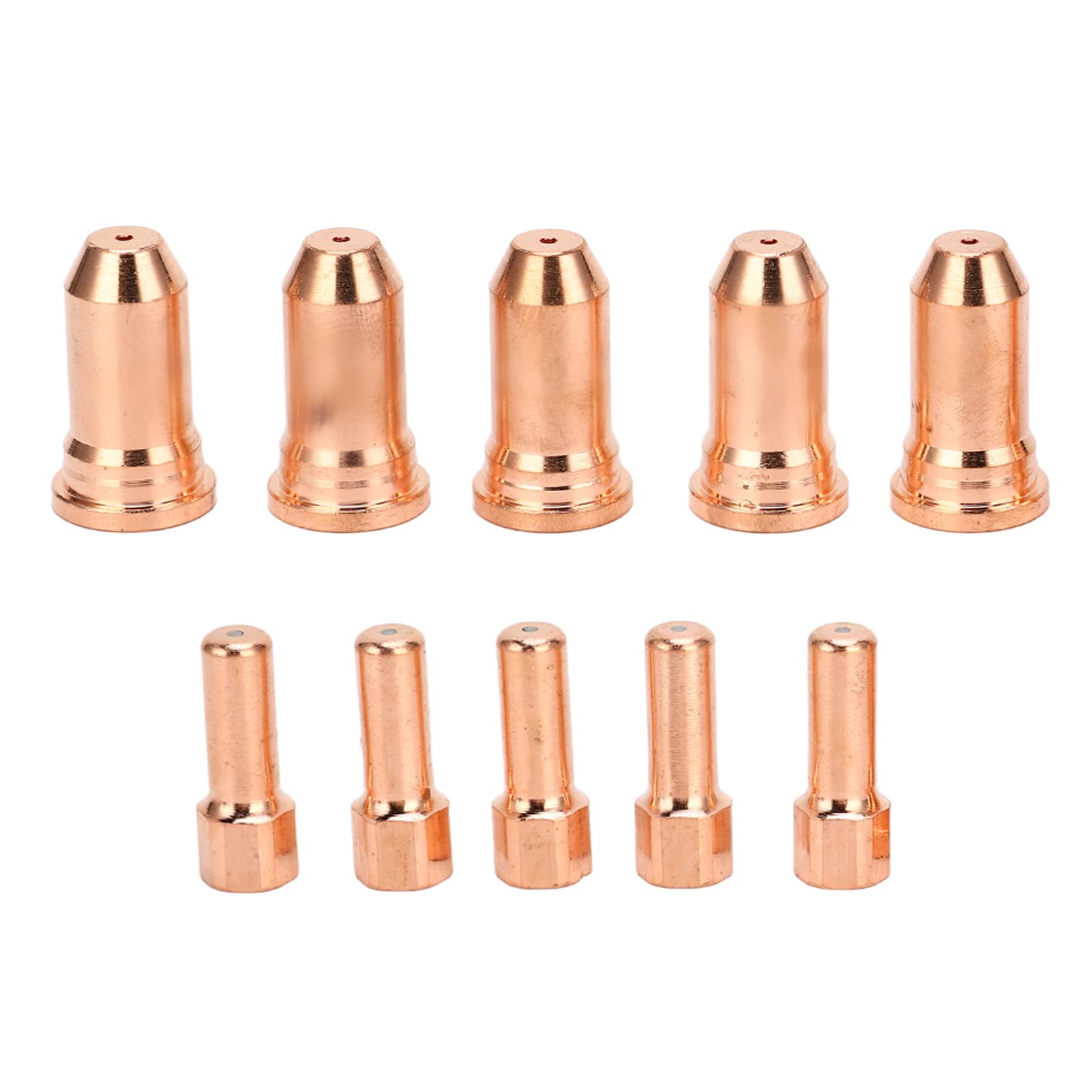 Nozzle Electrode Kit, Plasma Cutter Torch Electrode Copper 10Pcs for Replacement