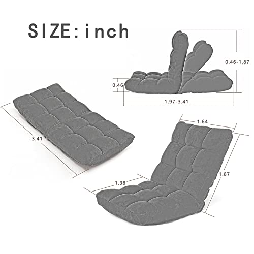 PRODCA Modern Folding Lounge Chaise for Living Room and Bedroom,5 Reclining Position, Djustable Foldable Modern Leisure Sofa Video Gaming Sofa