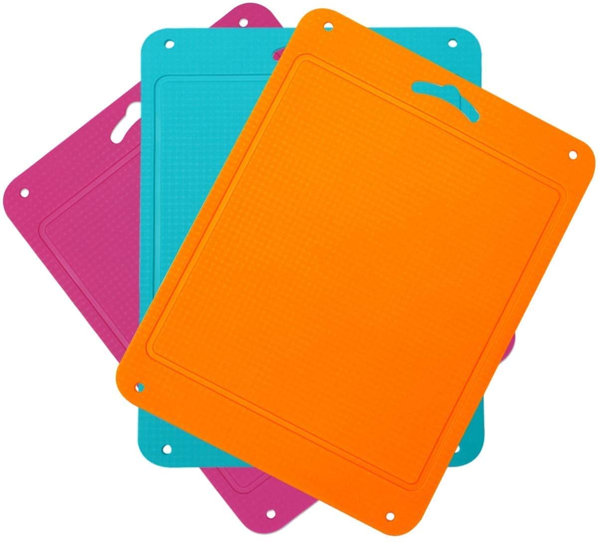 Kingneed Silicone Chopping Mat Flexible Thick Cutting Board Food Grade Material Odorless Two Sided Non-Slipping 0.15 inch Thickness, 12.6 x 9.6 inch for Kitchen (Fluorescent green)