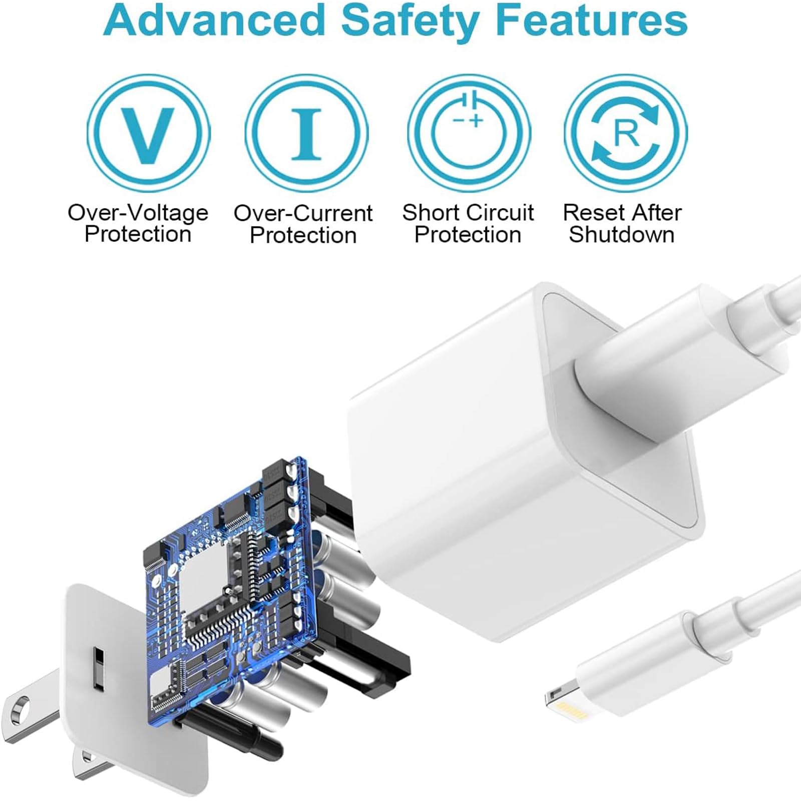 iPhone Charger, 2Pcak [MFi Certified] iPhone Charger Cord 6FT Lightning Cable iPhone Charging with Wall Charger Block Travel Plug Brick Adapter for iPhone 14/13/12/11/XS/SE/7/8/8 Plus/AirPods