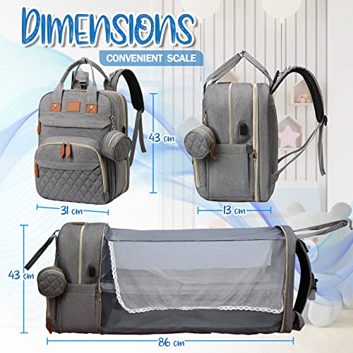 Mowaysers Diaper Bag with Changing Station – Diaper Bag Backpack Baby Changing Station – Multifunction Waterproof Diaper Backpack with Pacifier Case, Stroller Straps – Comfortable and Modern (Red)