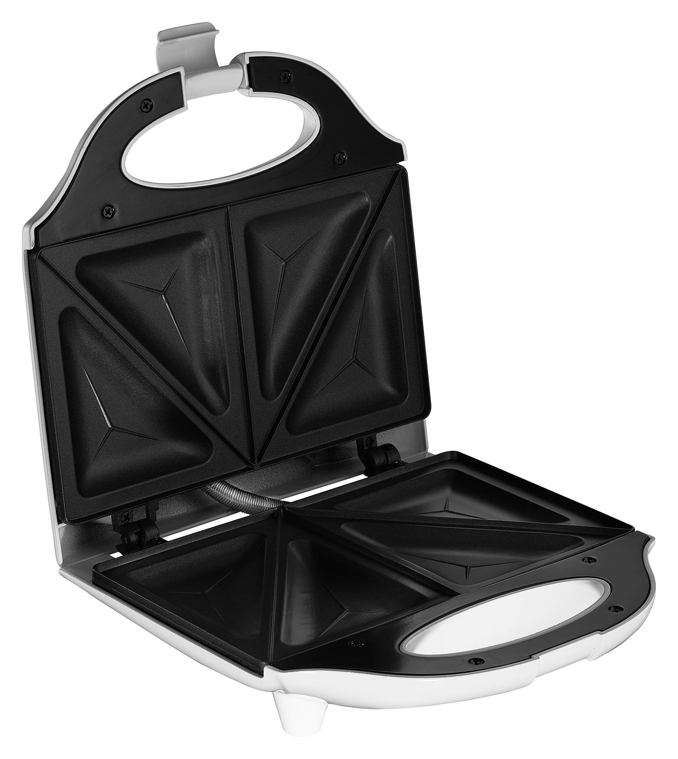 J-Jati Sandwich Maker, Panini Press + Electric Sandwich Maker Toasting, Grilling, Waffles, Omelettes, Breakfast, Lunch, dinner, Sandwich Toaster, white