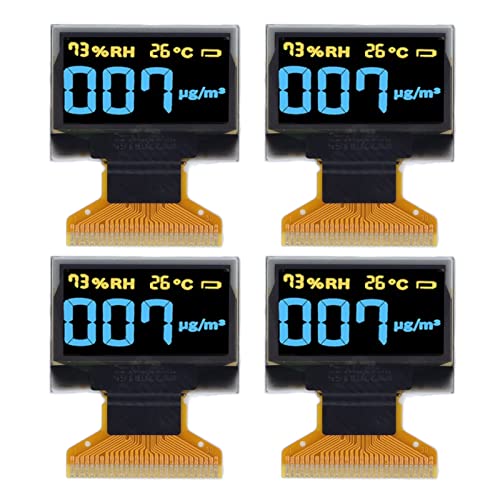 Organic Light Emitting Diode Display, Organic LCD Display 0.96in 128x64 Resolution Compact for DIY(Yellow Blue Dual Displaying)