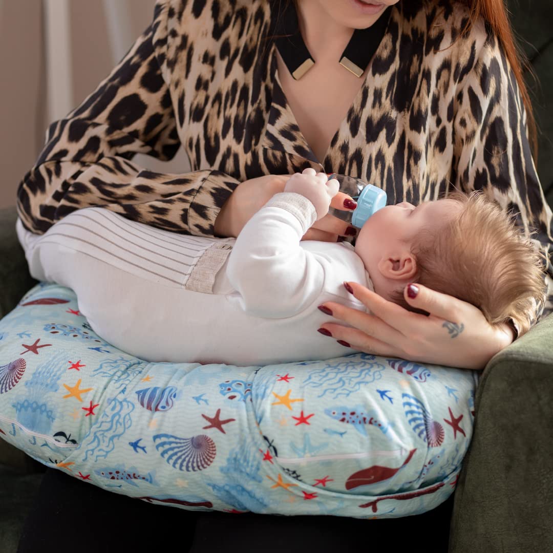 Nursing Pillow Nest Supporting Best Breastfeeding Pillow Gifts for Mom Registry Must Have Removable Washable Cotton Cover