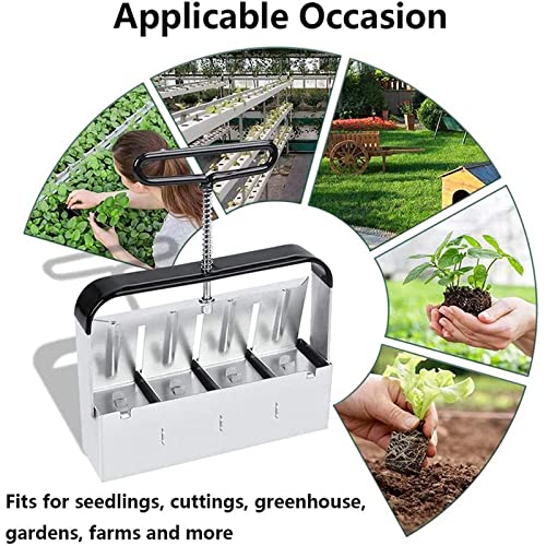 Manual Soil Block Maker Micro Soil Blocker Set 2 inch Soil Block Soil Blocking Tool for Seed Stater Tray (A)