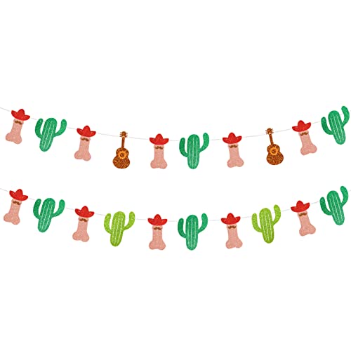 Rose Gold Final Fiesta Banner Garland Cactus Banner for Mexican Fiesta Bachelorette Party Decorations