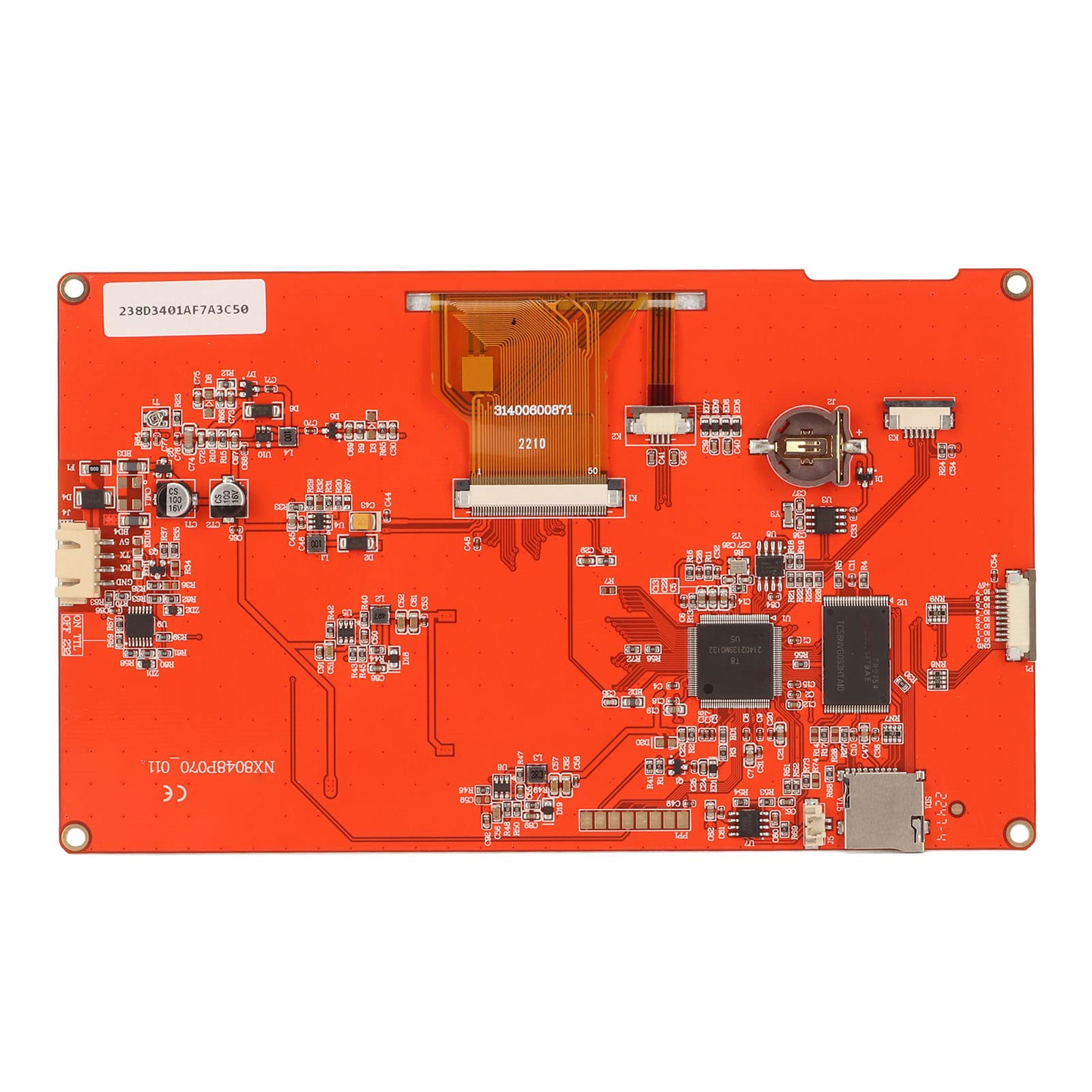 Naroote HMI Display, LCD Display Module 8 GPIO AV Animation Play 7 Inch RTC Function for Vehicle