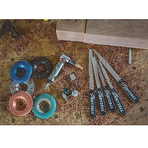 Kutzall Extreme Cylinder Burr, 1⁄8" Shaft, Very Coarse - Woodworking Attachment for Dremel, Foredom, DeWalt, Milwaukee. Abrasive Tungsten Carbide, 1⁄4" (6.3mm) Dia. X 1⁄2" (12.7mm) Length, CX-14-EC