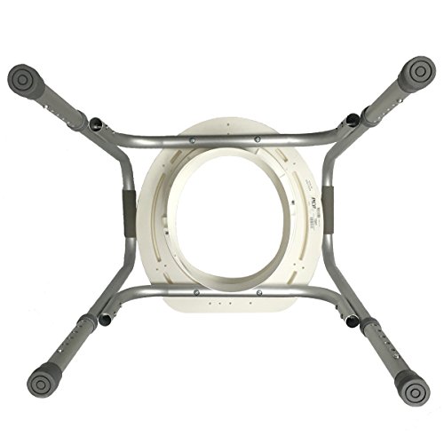 PCP Raised Toilet Seat and Safety Frame (Two-in-One), Adjustable Rise Height, Secure Elevated Lift Over Bowl, Made in USA, Regular