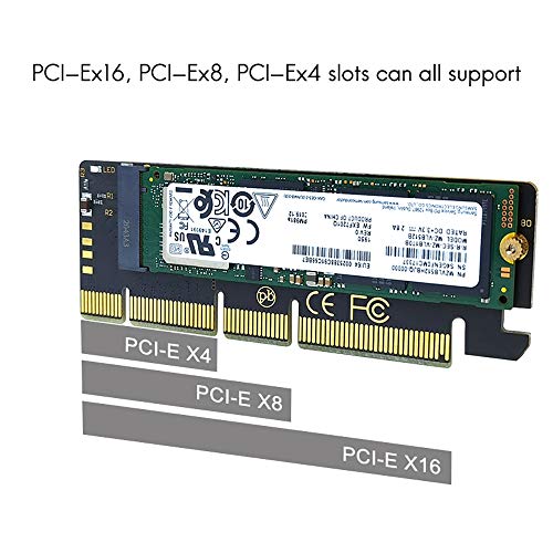 OWLEEN Expansion Card M.2 NVME SSD to PCIE 3.0 X16/X8/X4 Desktop SSD Adapter Card Support 2230 2242 2260 2280 Size SSD