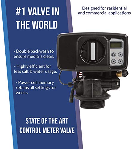 LUGANO Platinum Series - 10” X 54” Water Softener with Full-Jacket, 10% Resin, Catalytic Carbon, KDF Distributor Tube and State-of-the-art Control Valve - 48,000 grain