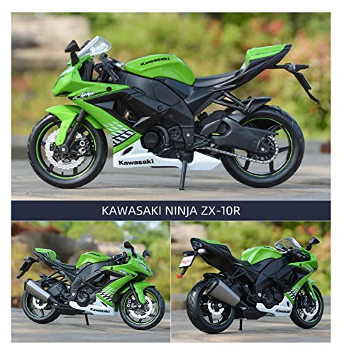 SQFZLL Die Cast Motorcycle Model 1:12 ZX-10R Black Die Cast Vehicles Collectible Hobbies Motorcycle Model Model for Friends (Color : B)