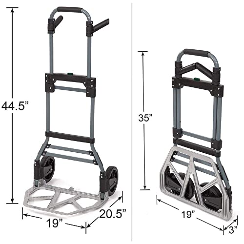 Luggage Hand Truck Cart w/Grips Hand Truck