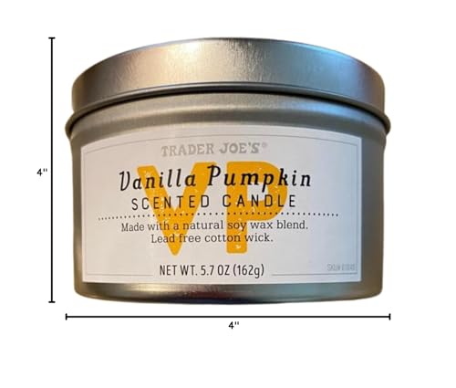 Trader Joe's Vanilla Pumpkin Scented Candle (Vanilla Pumpkin, 2 Packs)